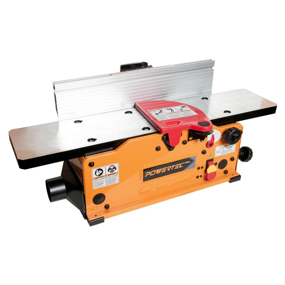 ‎POWERTEC 10 Amp 6 in. Benchtop Jointer with 2-Blade Cutterhead with Extendable Table BJ603N ...