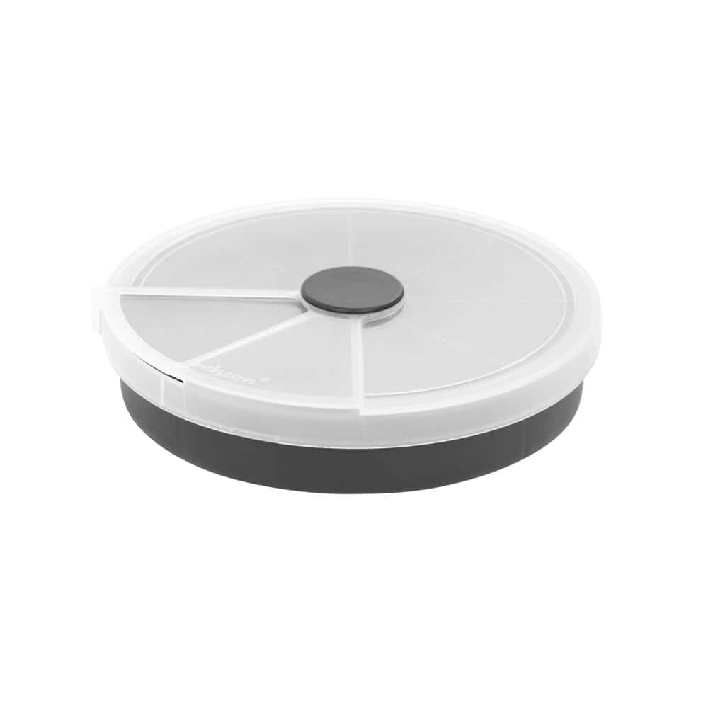 Wham 7.5 in. Round Organizer Box in Graphite 23400 - The Home Depot