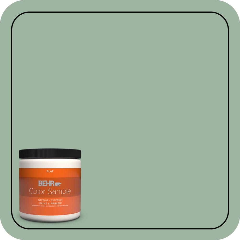 BEHR PREMIUM PLUS 8 oz. #S410-4 Copper Patina Flat Interior/Exterior ...