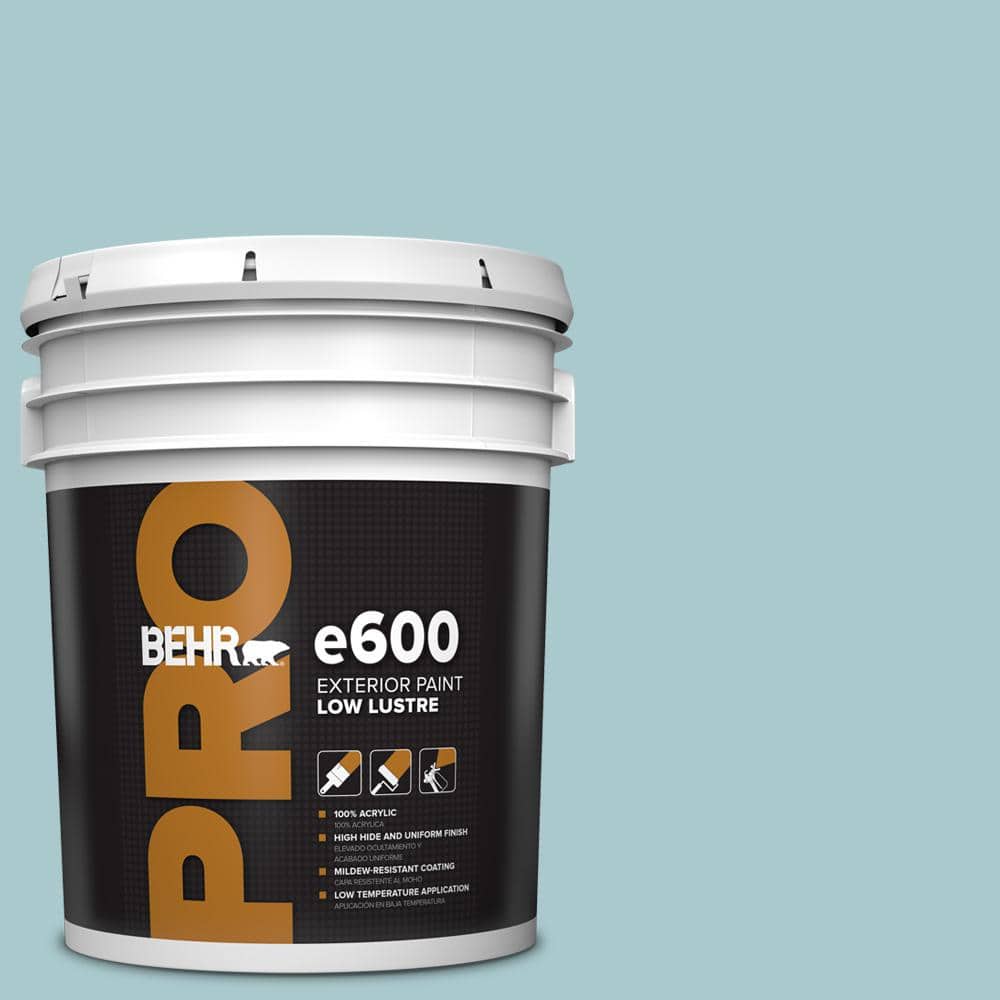 BEHR PRO 5 gal. #PMD-95 Coastal Surf Low Luster Exterior Paint PR62005 ...