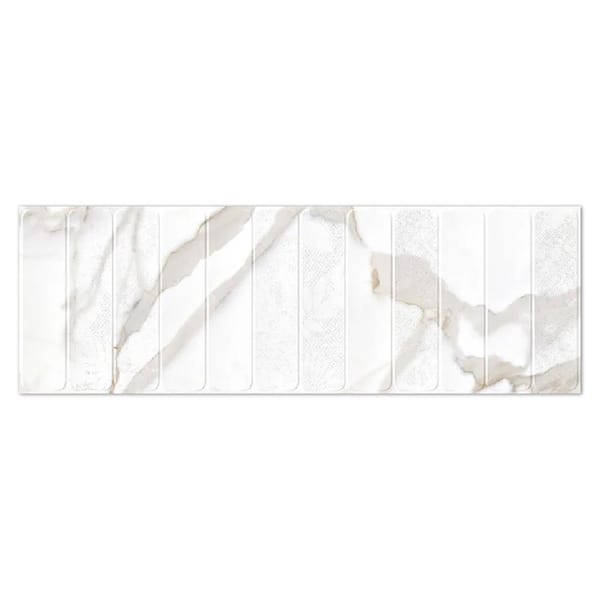 Apollo Tile Strata 4 in. x 5 in. Matte White and Gray Ceramic Large ...