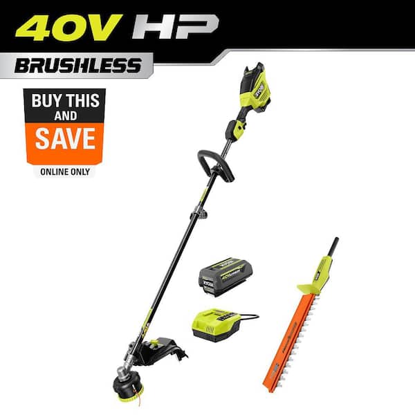 RYOBI 40V HP Brushless Whisper Series 17 in. Cordless Attachment ...
