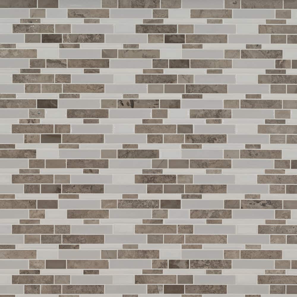 MSI Camelback 10 in. x 12 in. Porcelain Glass Mosaic Wall Tile ( 8.5 sq ...