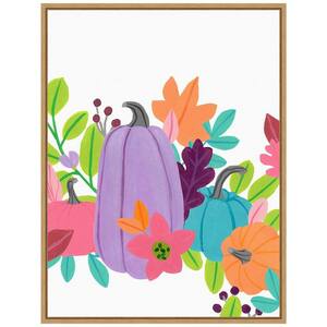Amanti Art 22 in. W x 22 in. H Fall/Thanksgiving Framed Canvas Box Wall ...