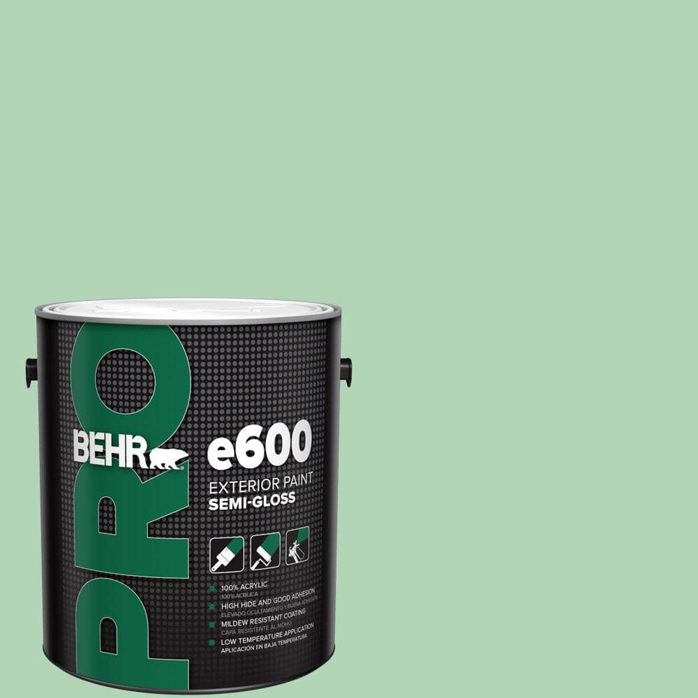 BEHR PRO 1 gal. #M410-3 Enchanted Meadow Semi-Gloss Exterior Paint ...
