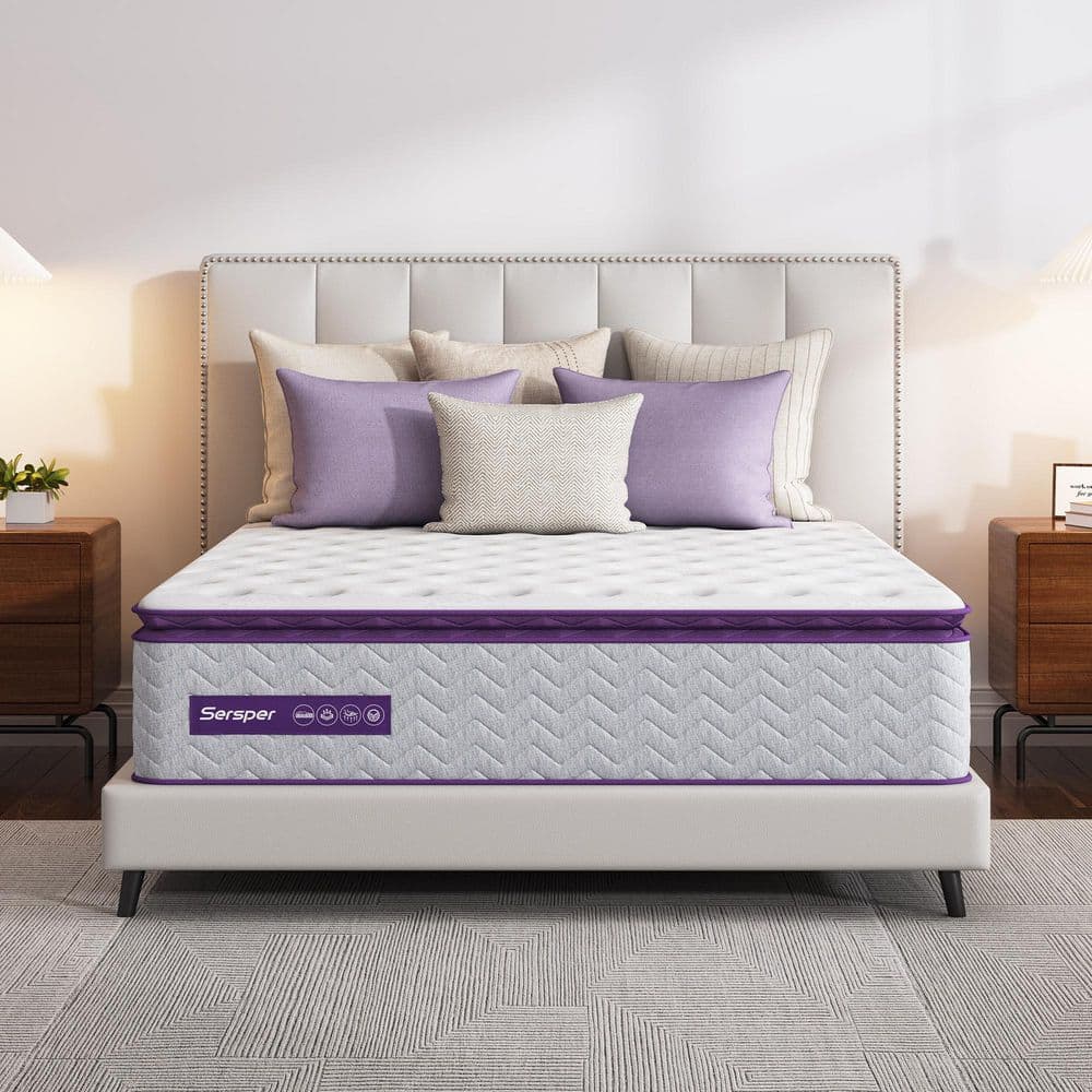 Sersper Full Medium Firm Hybrid Innerspring AeroChar Bamboo Charcoal ...