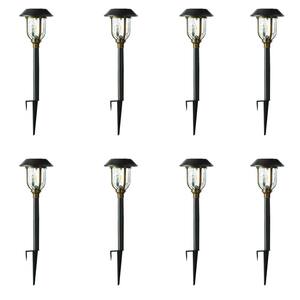 Hampton Bay 10 Lumens 2-Tone Solar Bronze and Warm Wood LED Landscape ...