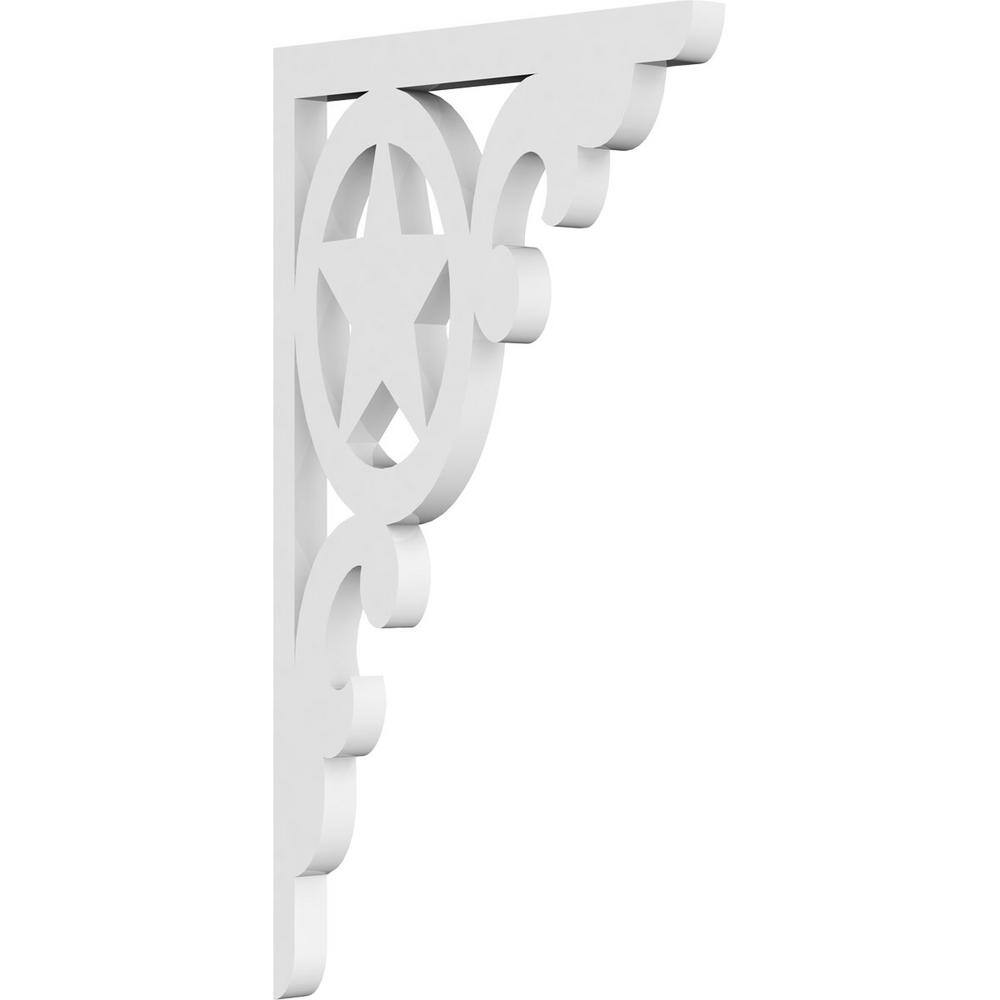 Ekena Millwork 5/8 in. W X 13 in. H X 7 1/2 in. D PVC Austin Bracket ...