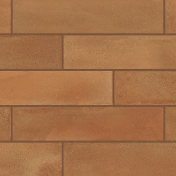 Daltile Indoterra Brick 2 in. x 9 in. Matte Porcelain Concrete Look ...