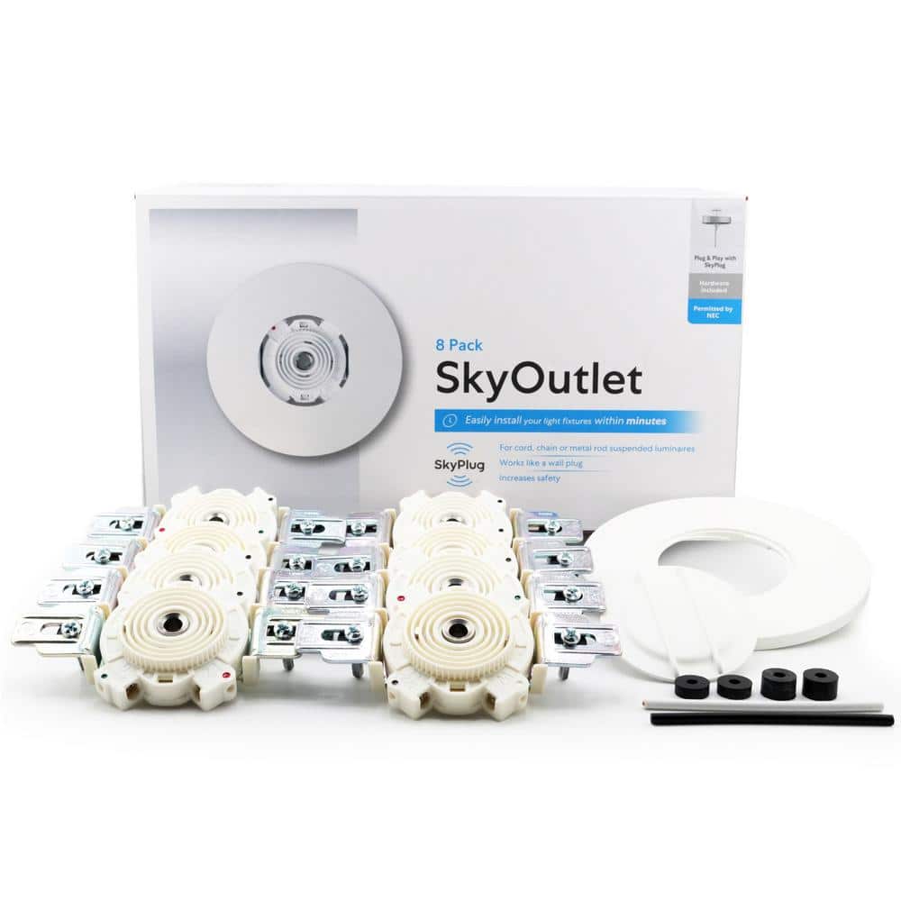 SkyPlug Plug and Play SkyOutlet Receptacle for Lighting (8-Pack) 1005-8 ...