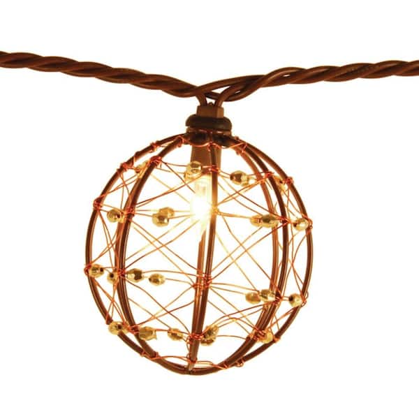 10-Bulb Incandescent Wire Ball String Lights KF01043 - The Home Depot