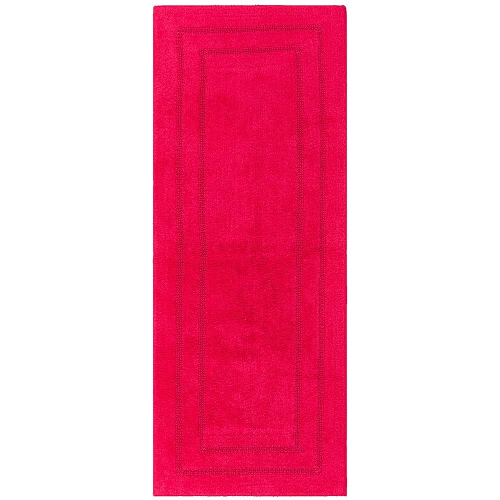 Mohawk Home Cotton Reversible Fiesta Pink 24 in. x 60 in. Pink Cotton ...
