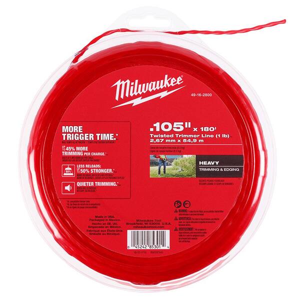 Milwaukee 0.105 in. x 180 ft. Trimmer Line 49-16-2800 - The Home Depot