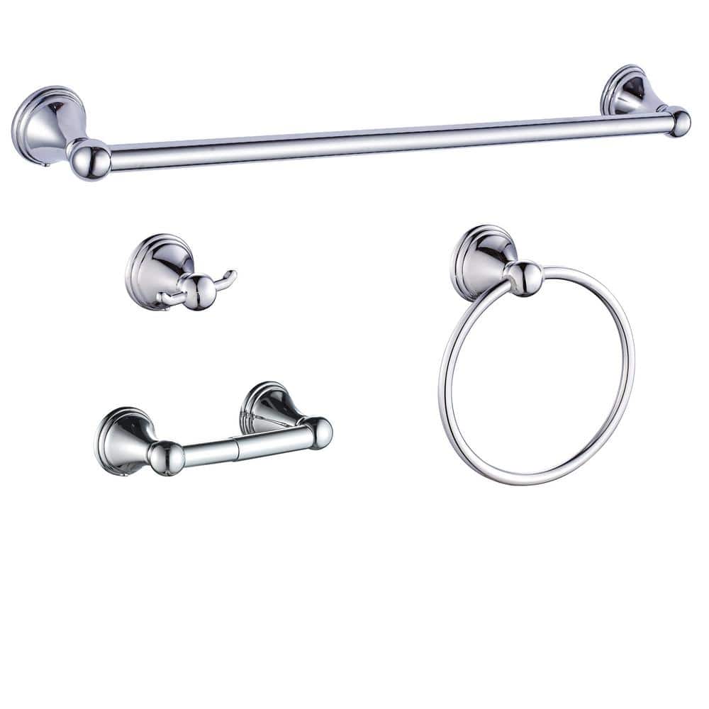 FORIOUS 4 -Piece Bath Hardware Set with Included Mounting Hardware in ...