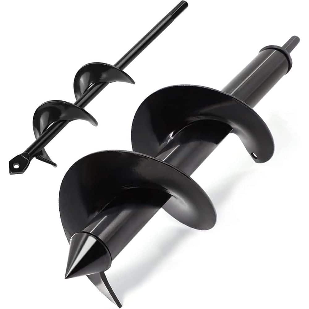 KIWDZFU Garden Auger Spiral Drill Bit Set, 3 x 12 in. and 1.6 x 9 in ...