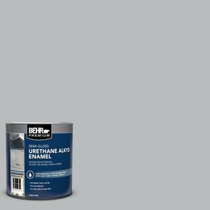 BEHR PREMIUM 1 gal. #PPU18-05 French Silver Urethane Alkyd Semi-Gloss ...