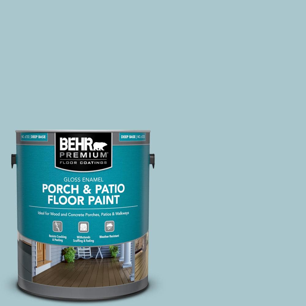 BEHR PREMIUM 1 gal. #S450-3 Spring Storm Gloss Enamel Interior/Exterior ...