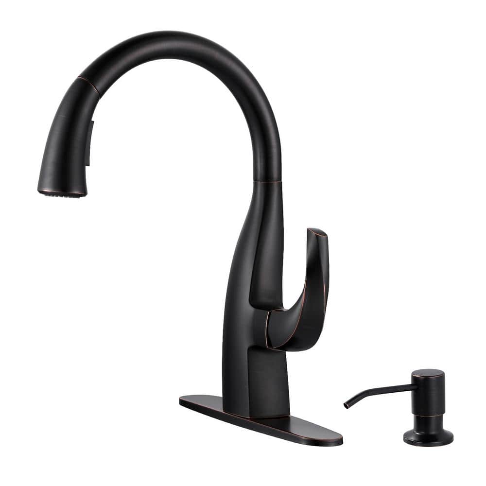 AVITAS Single Handle Pull Down Sprayer Kitchen Faucet with Soap ...