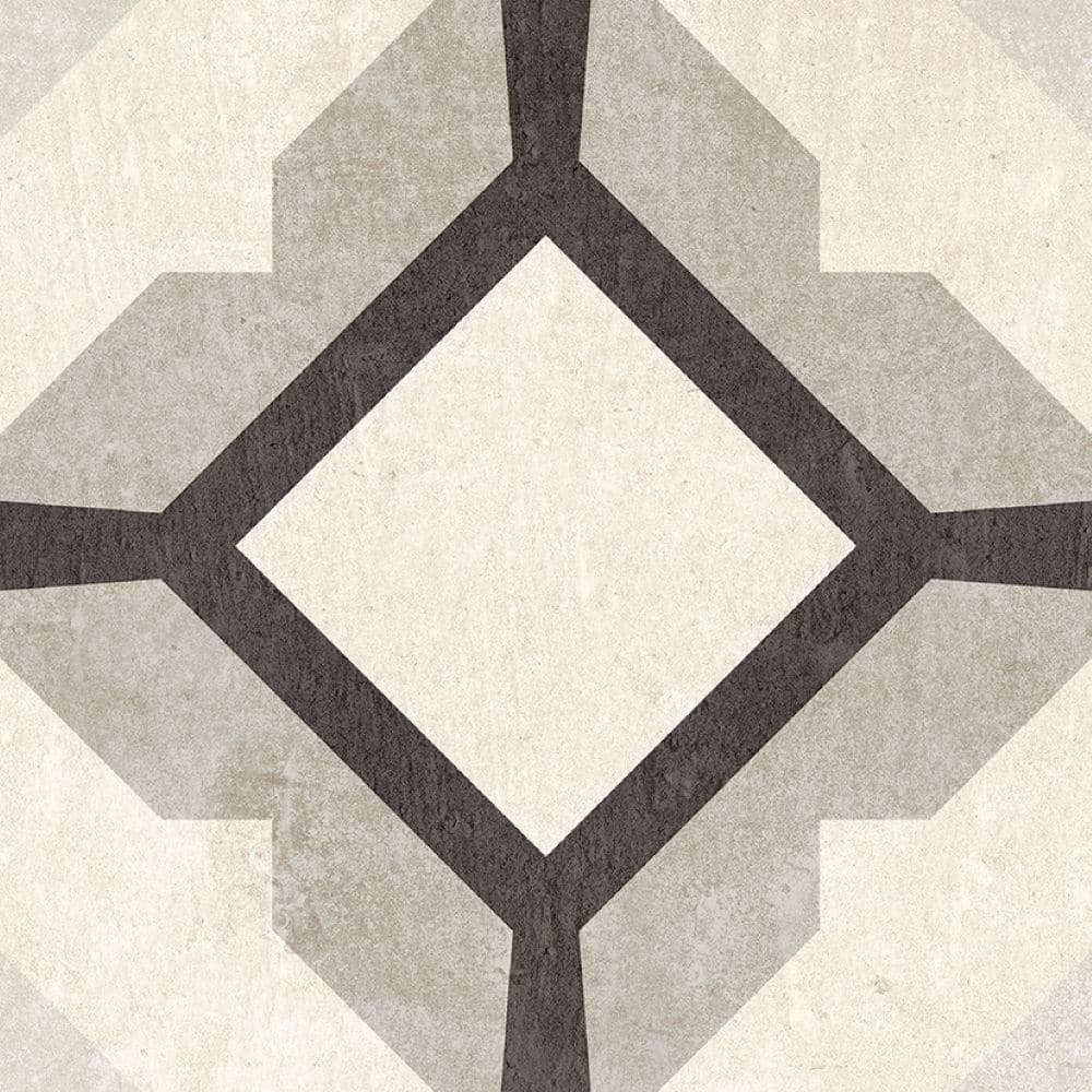 Corso Italia Deco Mist Matte 8 in. x 8 in. Encaustic Look Porcelain ...