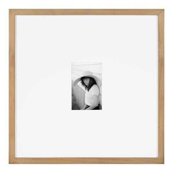 DesignOvation Gallery 17 in. x 17 in. matted to 4 in. x 6 in. Natural ...