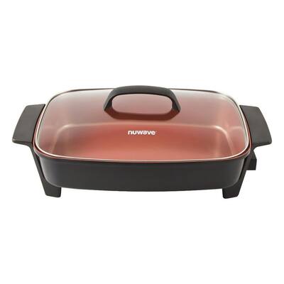 NuWave Medley 16 in. Black Electric Skillet with Temperature Control ...