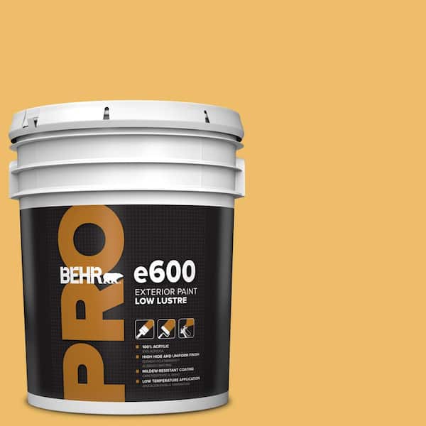 BEHR PRO 5 gal. #HDC-MD-24 Luscious Lemon Low Luster Exterior Paint ...
