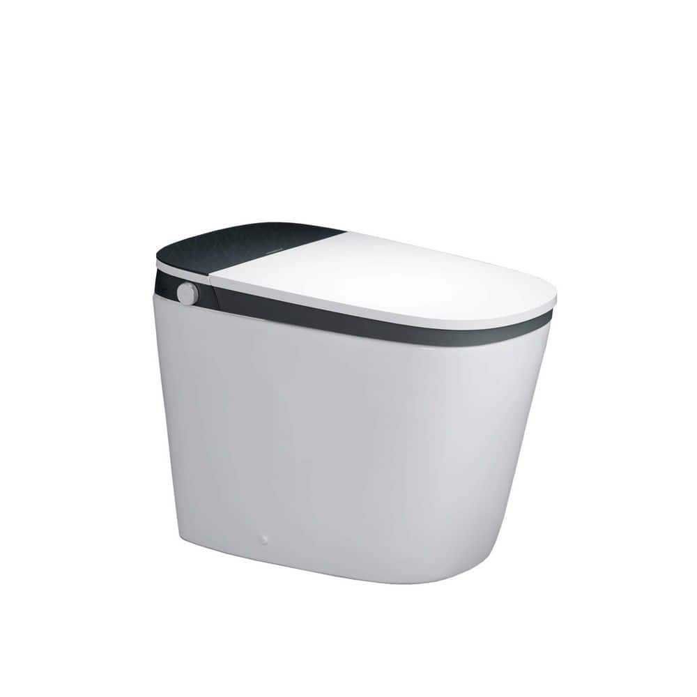 WOODBRIDGE Elongated ADA Smart Bidet Toilet 1.1/1.6 GPF in Black with ...