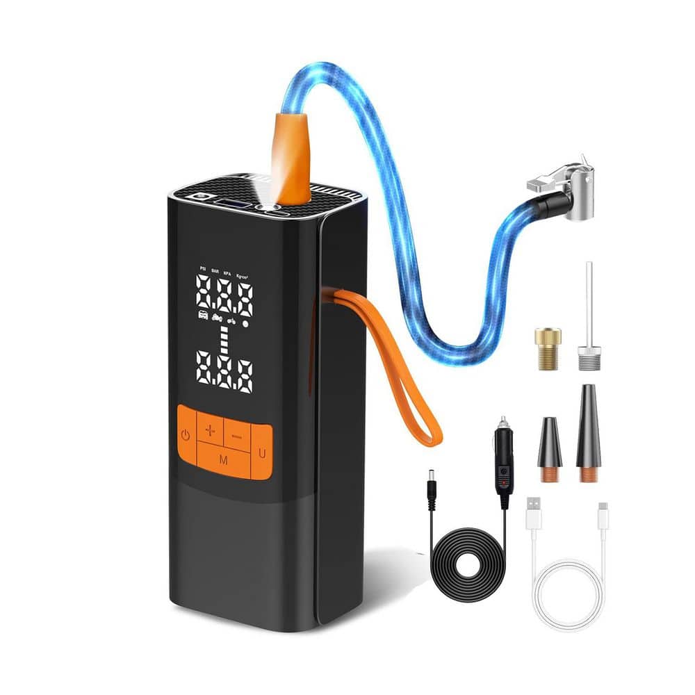 Ahfiwaso 150 PSI Portable Electric Air Compressorwith Dual LCD Pressure ...