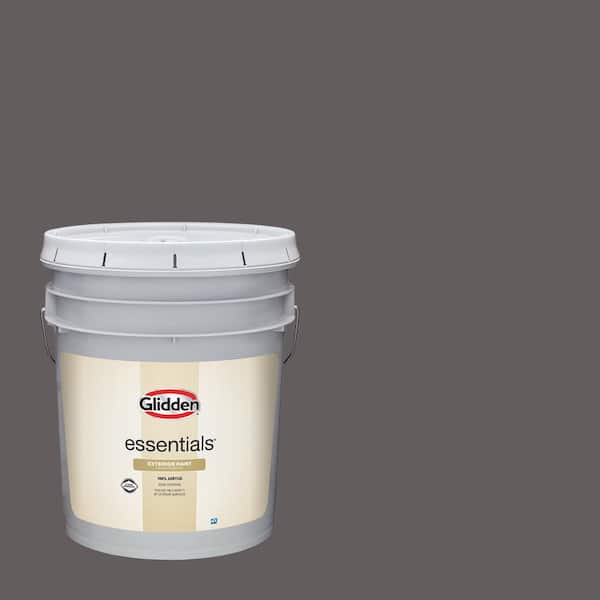 Glidden Essentials 5 gal. PPG1004-6 Phantom Hue Satin Exterior Paint ...
