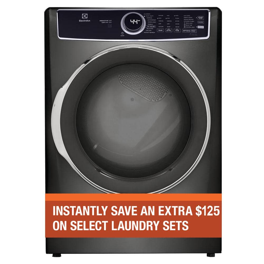 Electrolux 8.0 Cu. Ft Front Load Perfect Steam Electric Dryer with ...
