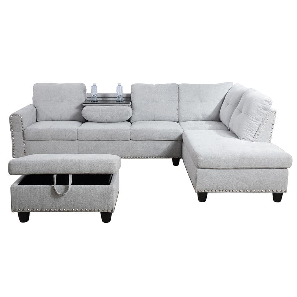 Have a question about Star Home Living 104 in. Round Arm 3-Piece Fabric ...