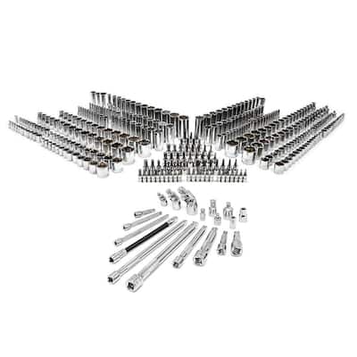 Husky 1/4 in. and 3/8 in. Stubby Ratchet and Socket Set (46-Piece) H46PCSTS
