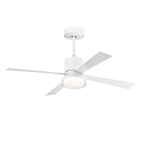 Modland Light Pro 48 in. Indoor White Standard Ceiling Fan with ...