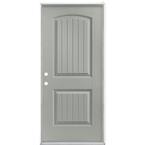 Masonite 36 in. x 80 in. Cheyenne 2-Panel Right-Hand Inswing Painted ...