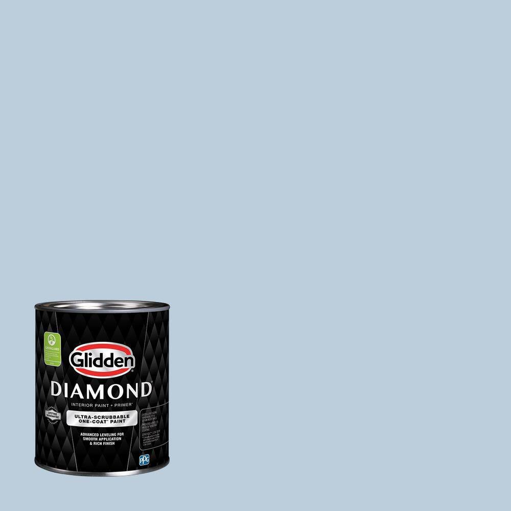 Glidden Diamond 1 qt. PPG1155-4 Constellation Flat Interior Paint with ...