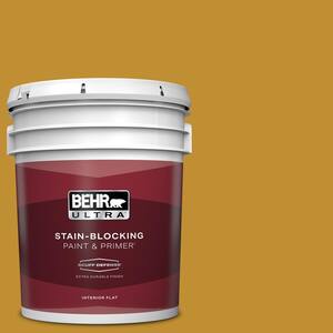 5 gal. #M290-7 Turmeric Extra Durable Flat Interior Paint & Primer