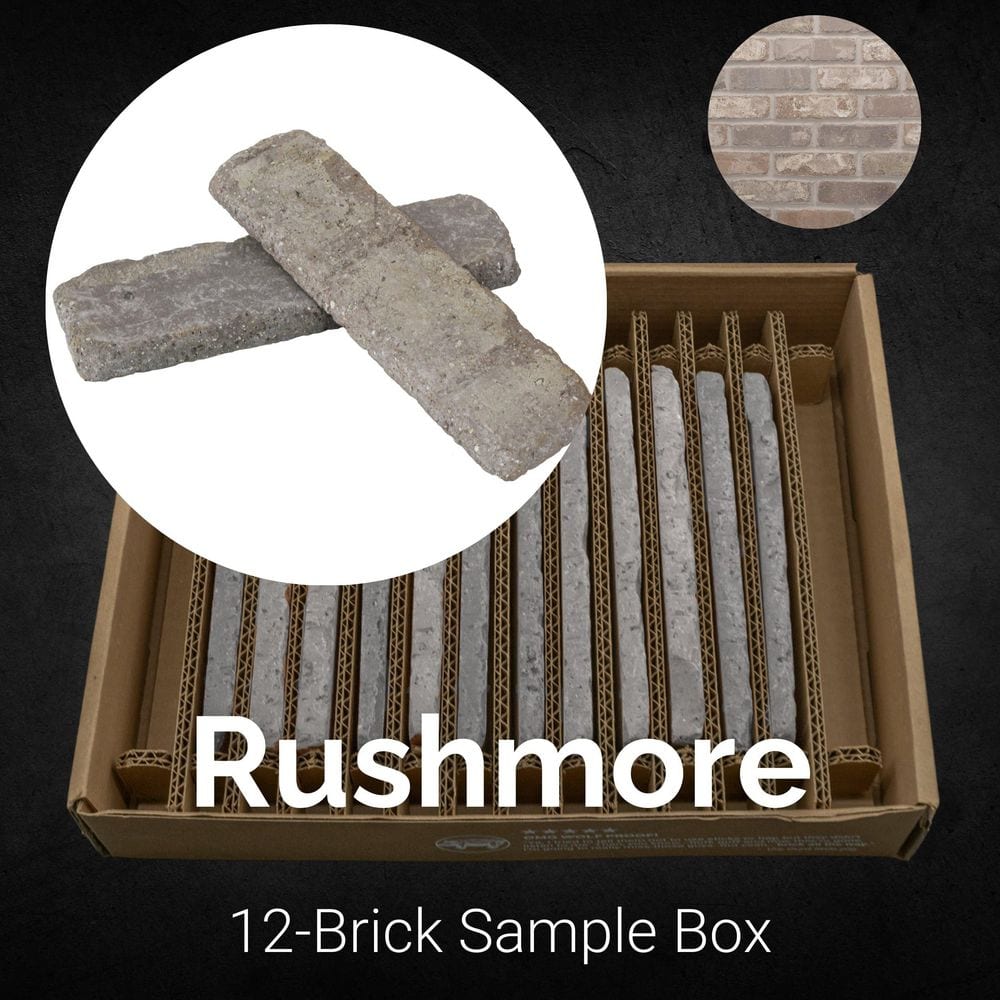 Old Mill Brick Sample Box Rushmore Thin Brick 7.625 in. x 2.25 in. x 0. ...