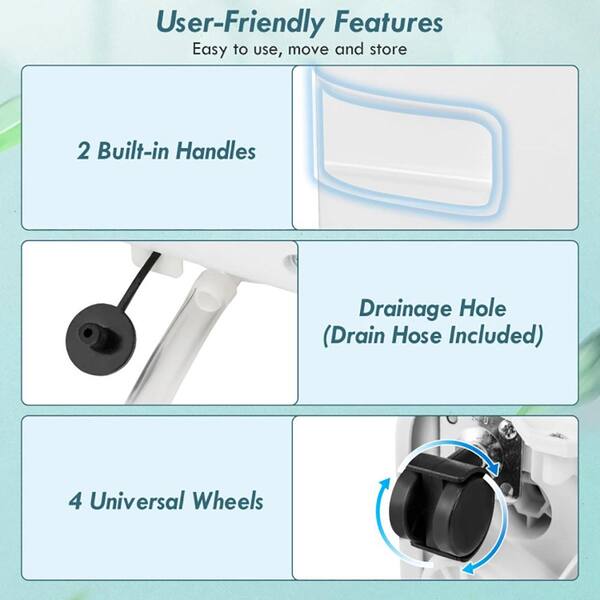 Lukvuzo 3-in-1 8000BTU 150 CFM Portable Evaporative Cooler with Remote ...