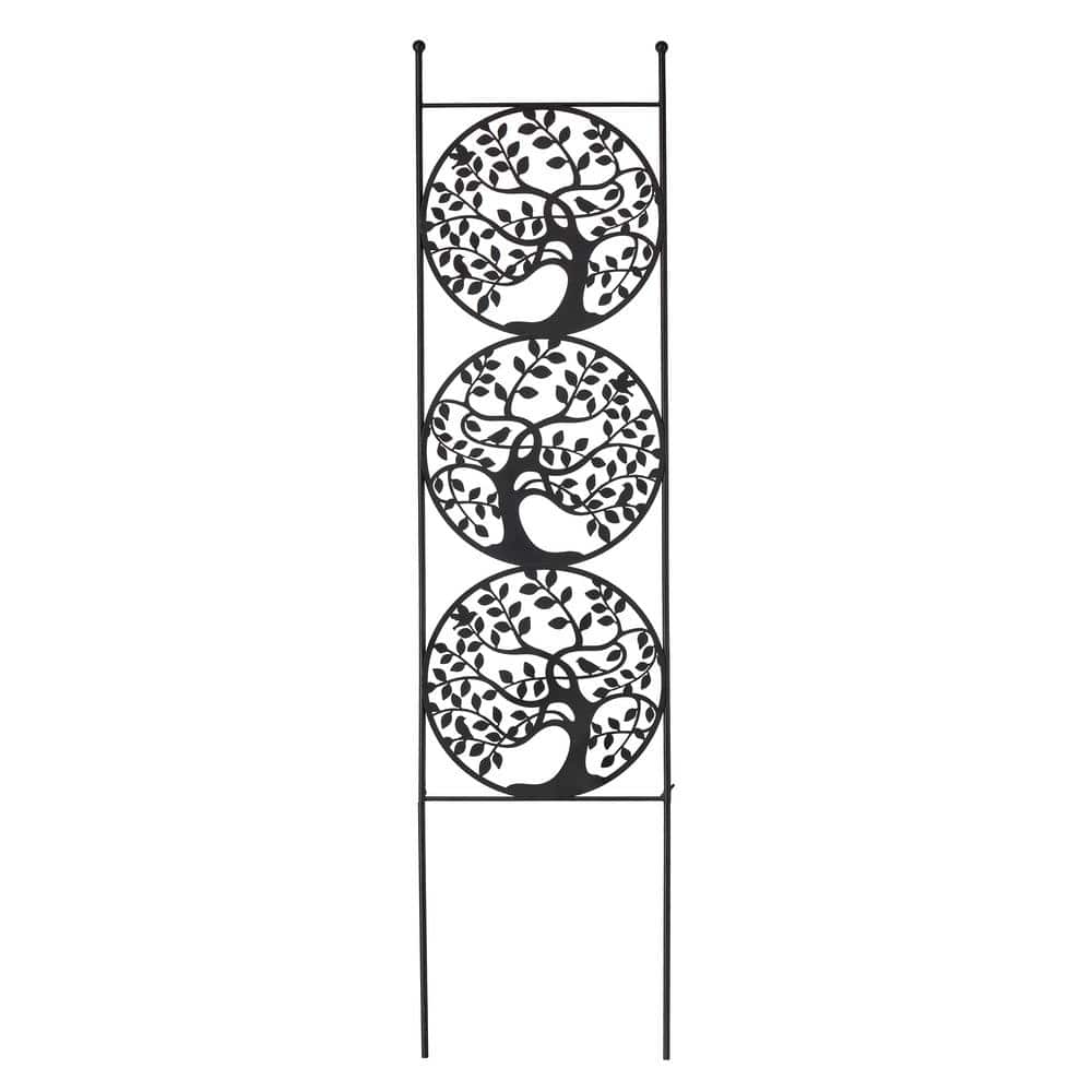 Glitzhome 48 "H Metal Tree of Life Garden Trellis, Garden Stakes (KD ...
