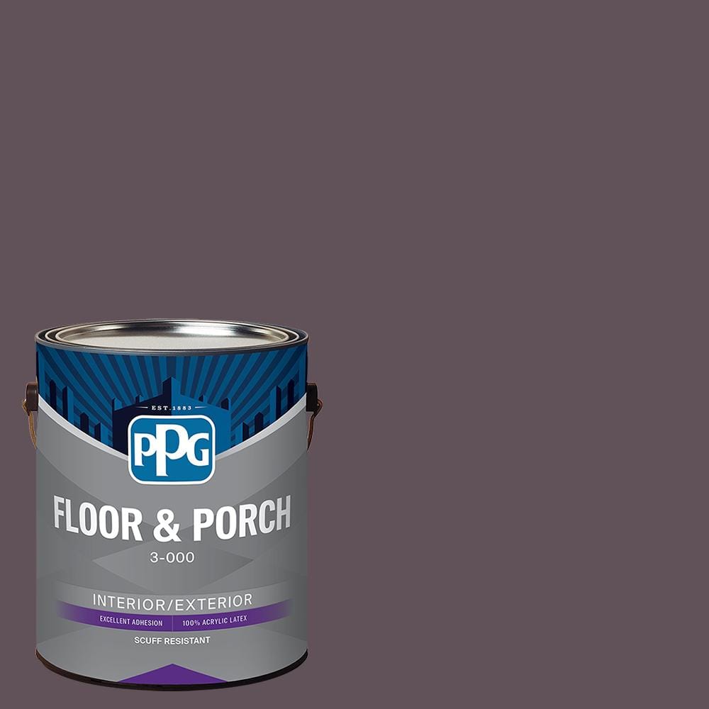 PPG 1 gal. PPG13-18 Pinot Noir Satin Interior/Exterior Floor and Porch ...