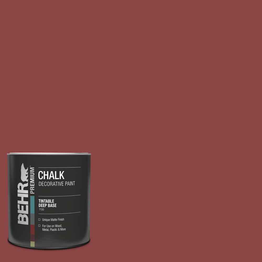 BEHR PREMIUM 1 qt. #PPU1-10 Forbidden Red Interior Chalk Decorative ...
