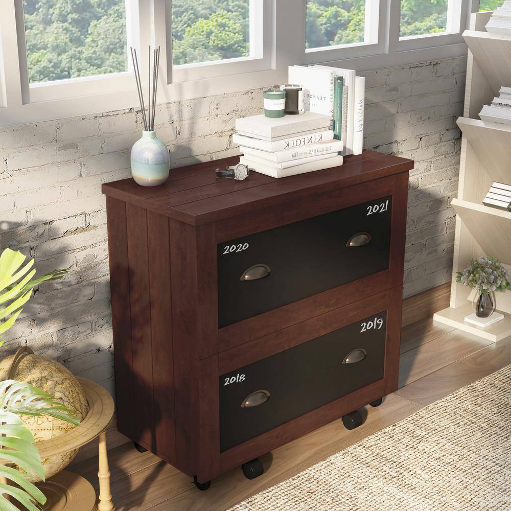 Gaula Vintage Walnut File Cabinet with Caster Wheels Nepal | Ubuy
