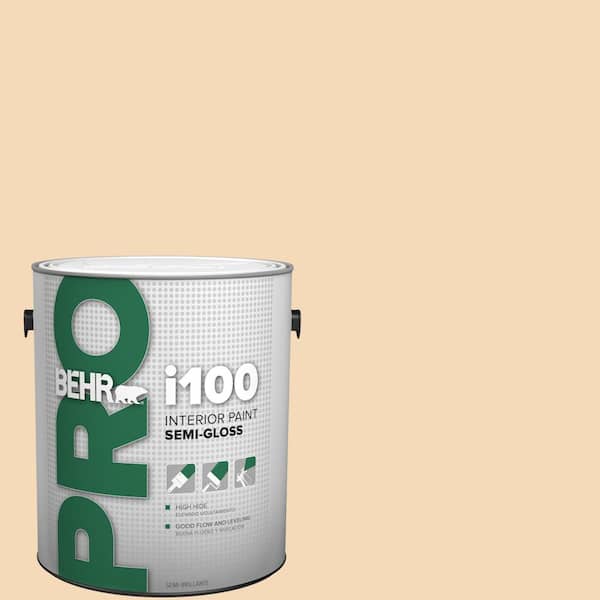 BEHR PRO 1 gal. #M250-2 Golden Pastel Semi-Gloss Interior Paint PR17001 ...
