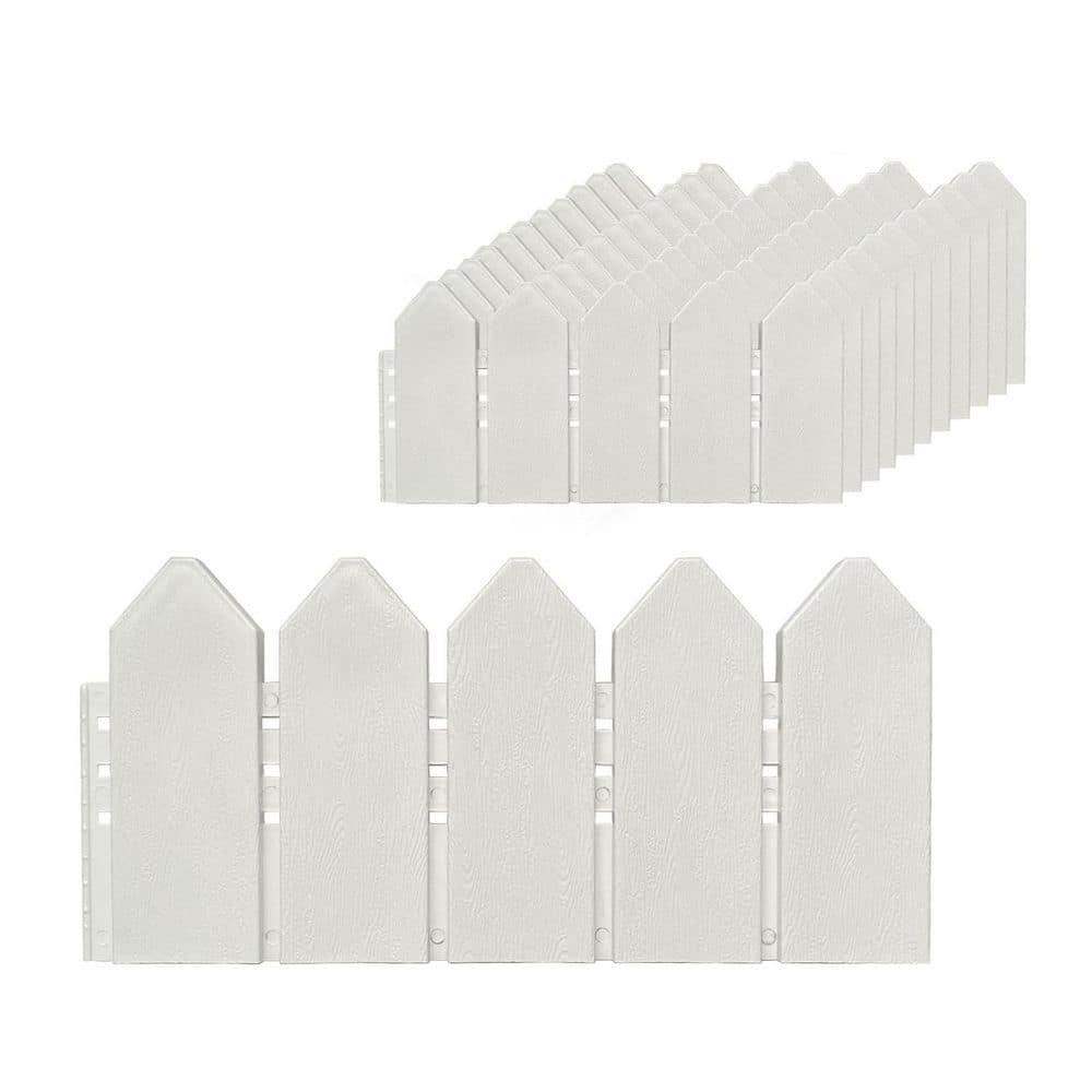 SenQWFa 14 ft. x 6.7 in. White Decorative Double-Sided Plastic ...