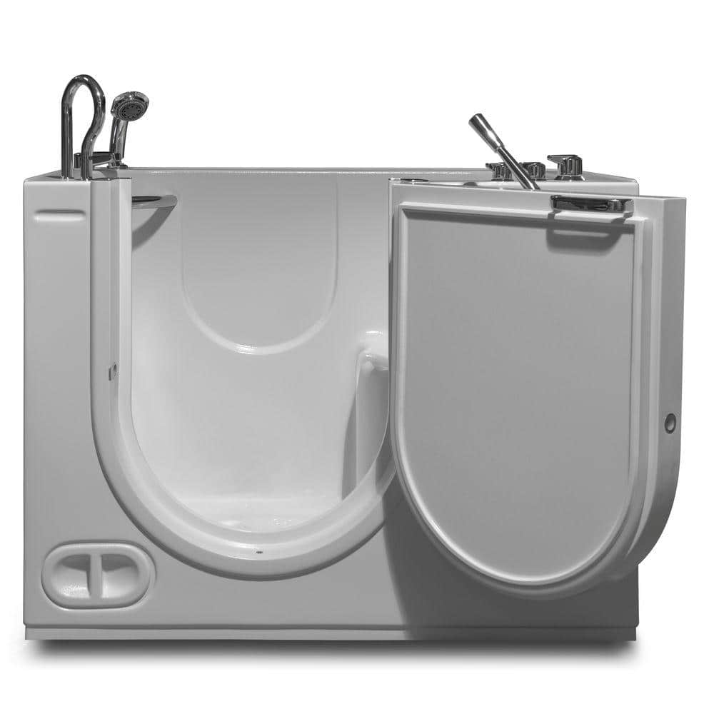 Homeward Bath Hydrolife 4.25 ft. x 29.5 in. Left Drain Walk-In Bathtub ...