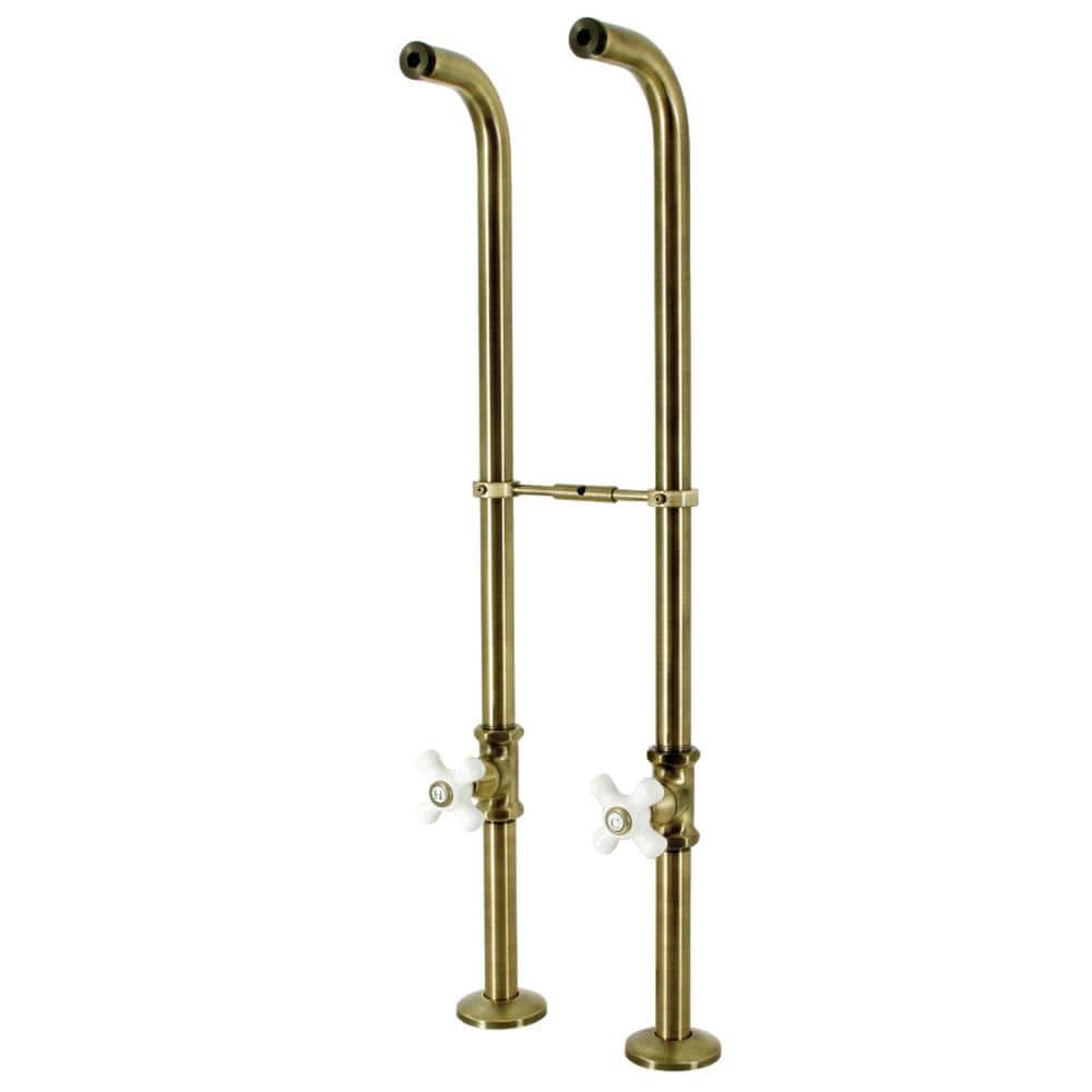 Kingston Brass Freestanding Supply Line with Stop Valve in Antique ...