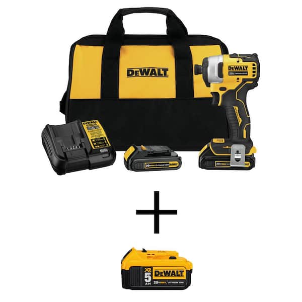 DEWALT 20-Volt MAX XR Lithium-Ion Cordless Brushless 1/4 in. 3-Speed ...