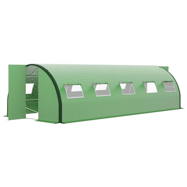 Outsunny 24.6 in. W x 10 in. D x 6.6 in. H Deep Walk-in Green Tunnel ...