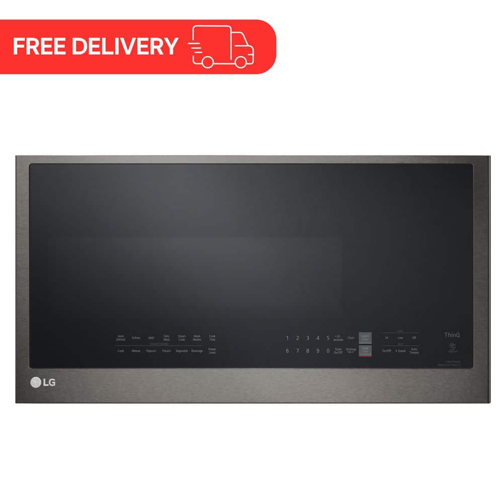 LG Smart 30 in. W 2.1 cu. ft. Over the Range Microwave with EasyClean ...