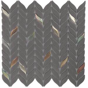 Daltile Starcastle Comet 13 in. x 12 in. Glass Leaf Mosaic Tile (14.7 ...